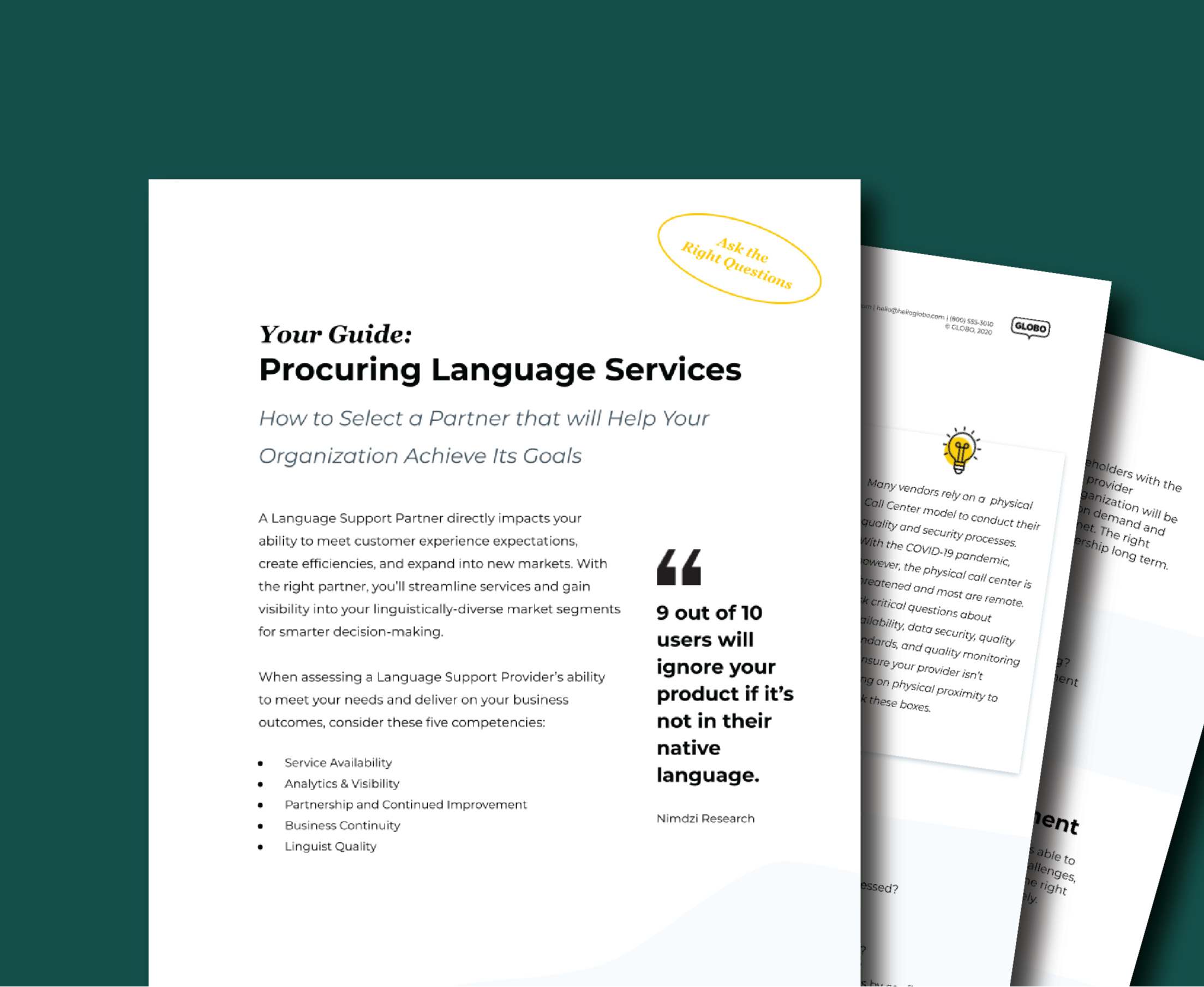 GLOBO Guide to Procuring Language Services